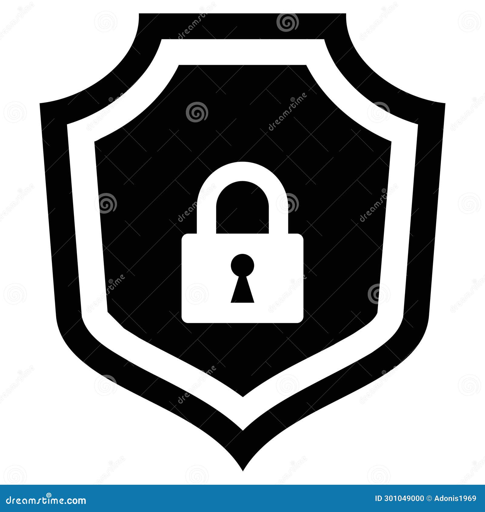 Security sign on white stock illustration. Illustration of measures ...