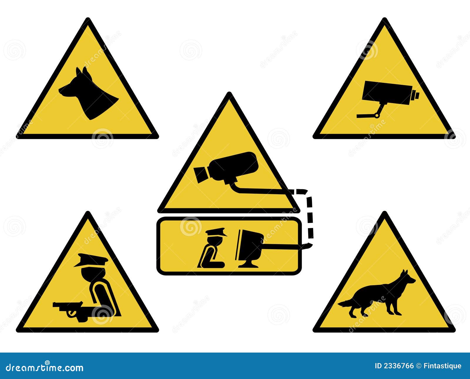 Security signs stock vector. Illustration of public, personnel - 2336766