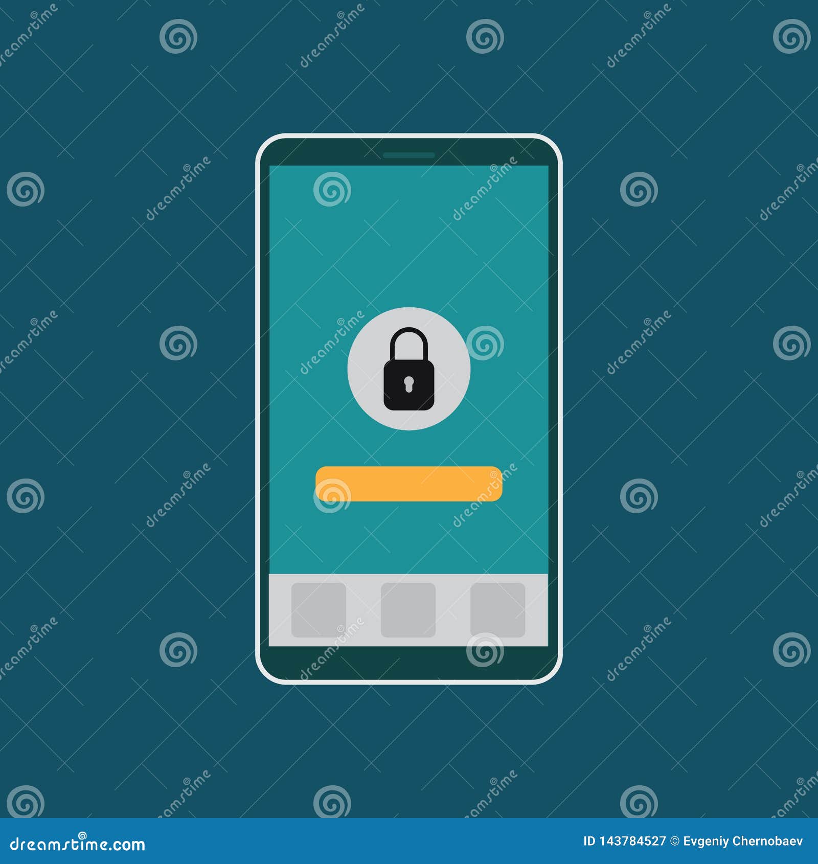 Security Smartphone, Mobile Phone Padlock Icon Vector Eps10. Smartphone ...