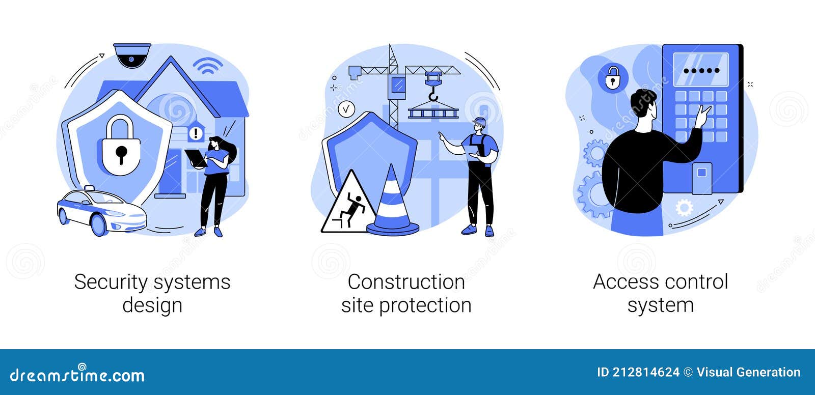 Security Solutions Abstract Concept Vector Illustrations. Stock Vector ...