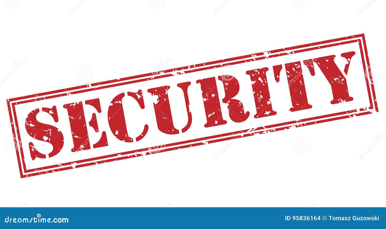 Security Stamp on White Background Stock Illustration - Illustration of ...