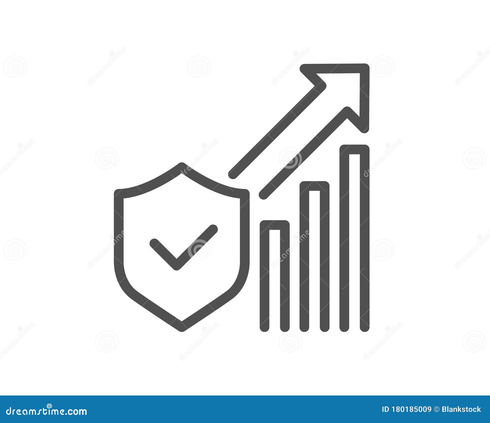 Security Statistics Line Icon. Cyber Defence Sign. Vector Stock Vector ...