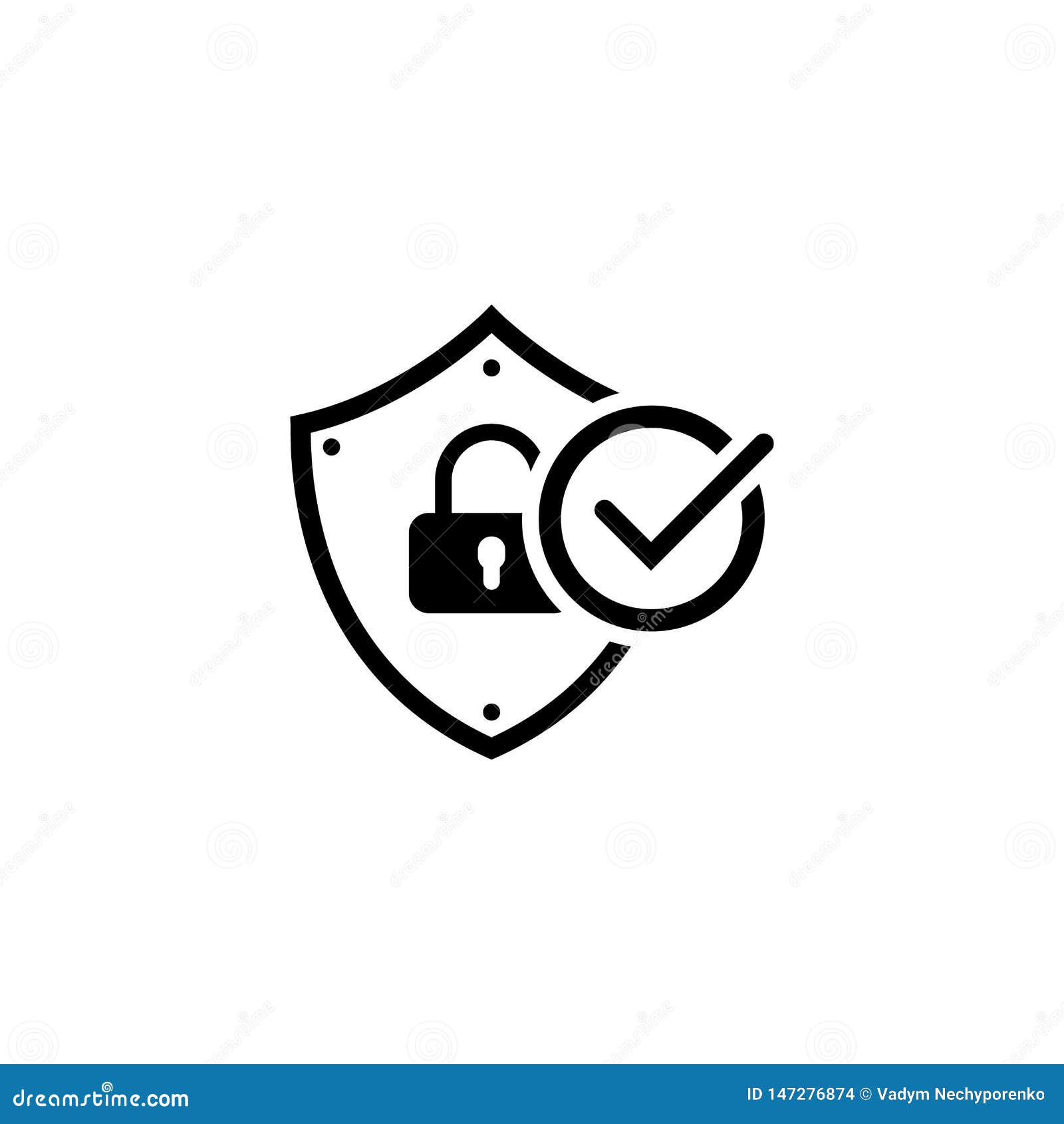 Security Status Icon. Flat Design Stock Illustration - Illustration of ...