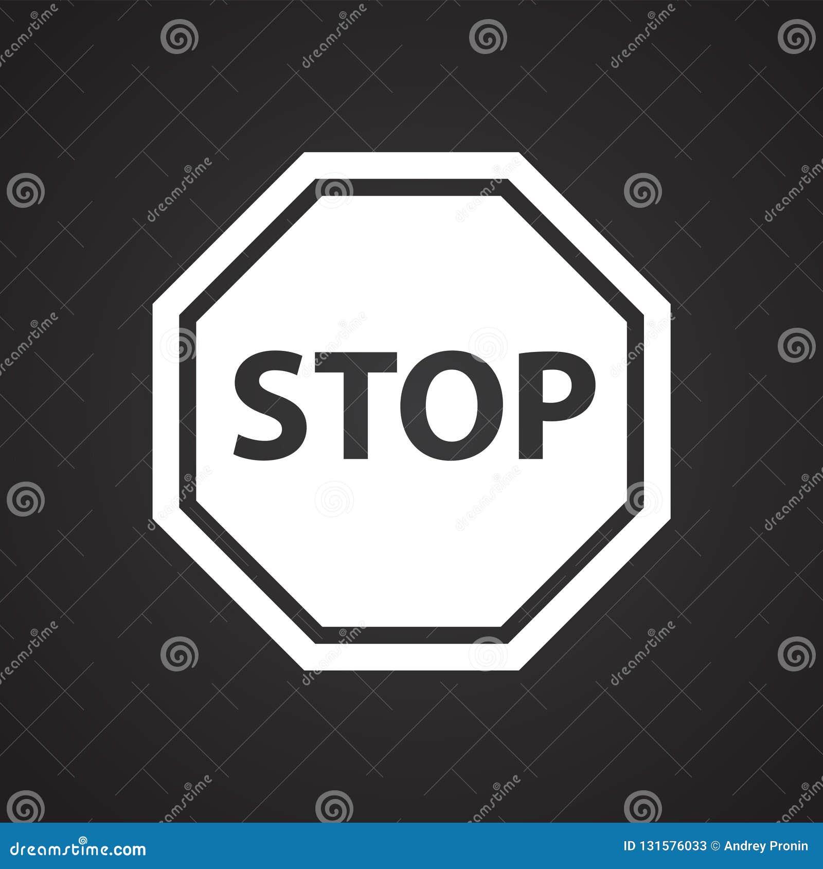 Security Stop Sign on White Background Stock Vector - Illustration of ...