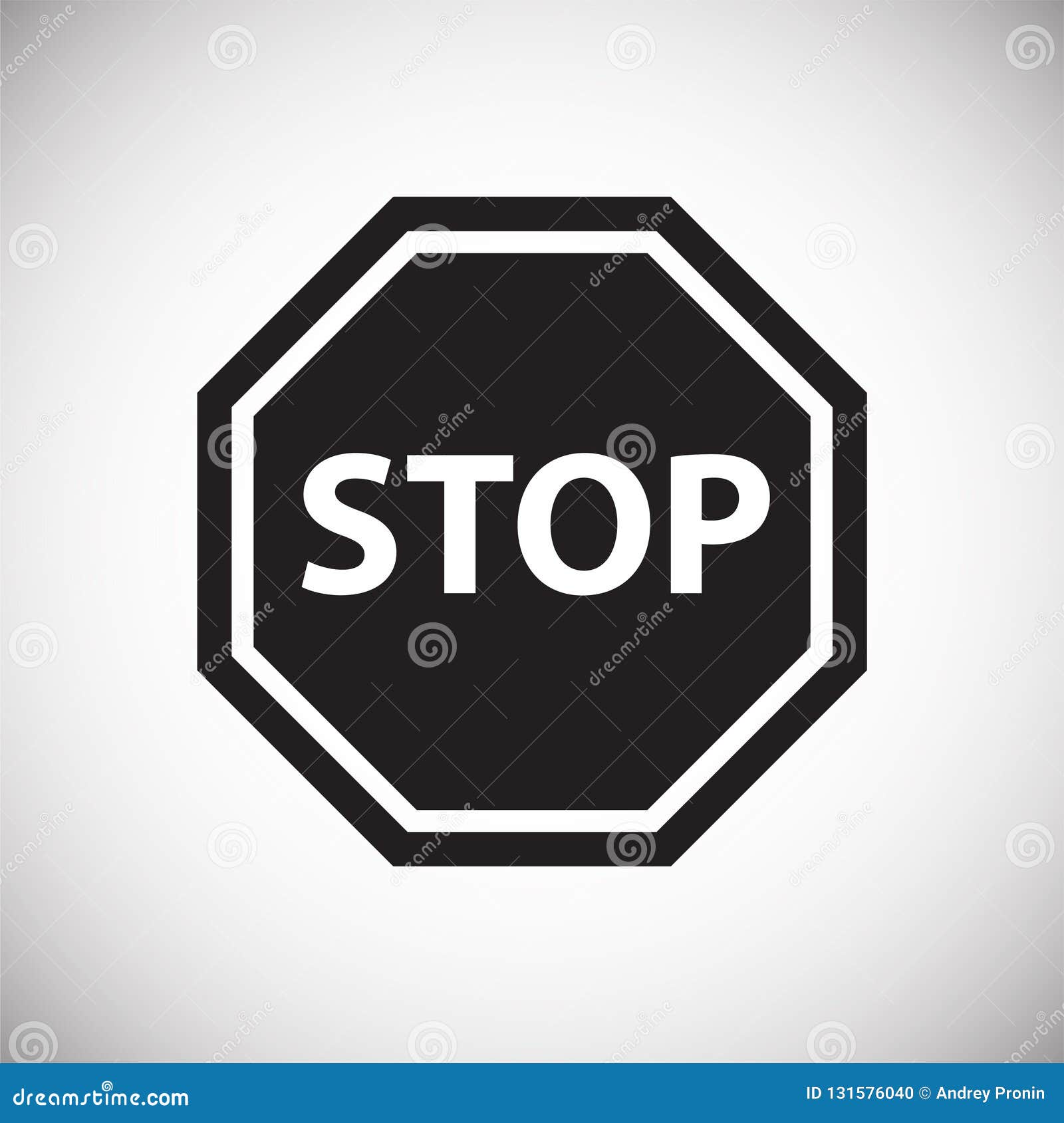 Security Stop Sign on White Background Stock Vector - Illustration of ...