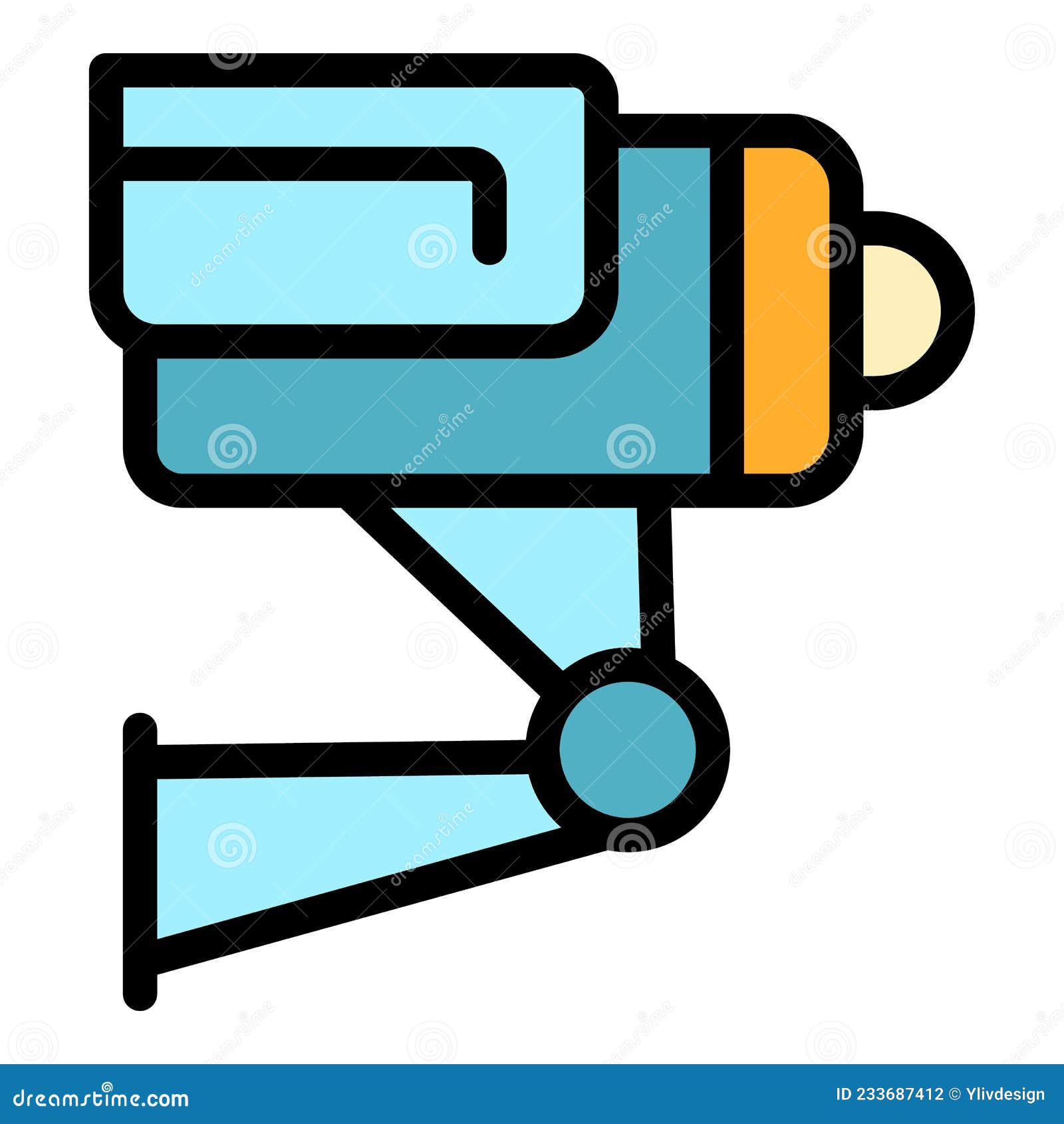 Security Street Camera Icon Color Outline Vector Stock Vector ...