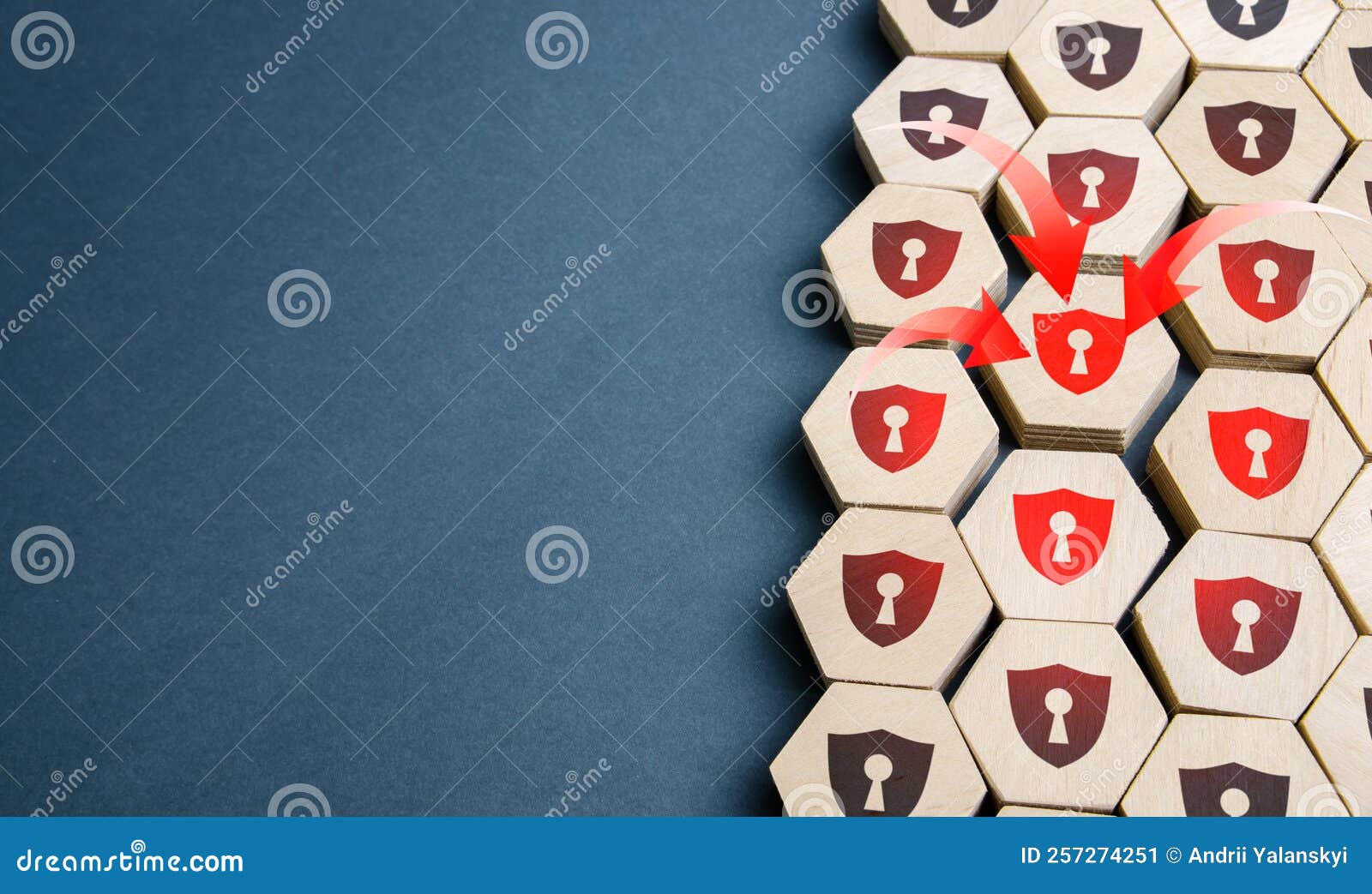 Security Strike at a Weak Place. Hacker Attack, Security Breach. Data ...