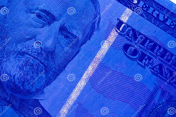 Security Strip in $50 Bill stock photo. Image of notes - 21677638