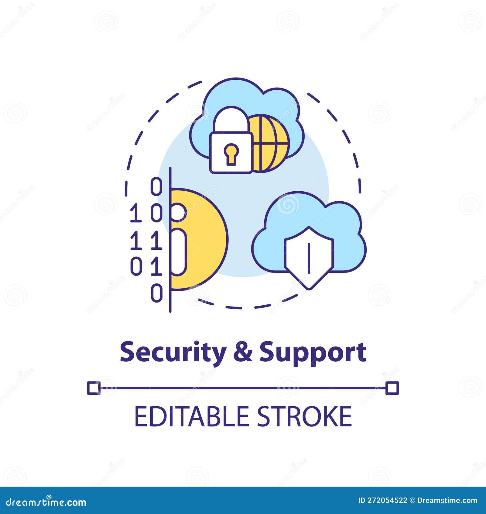 Security and Support Concept Icon Stock Illustration - Illustration of ...