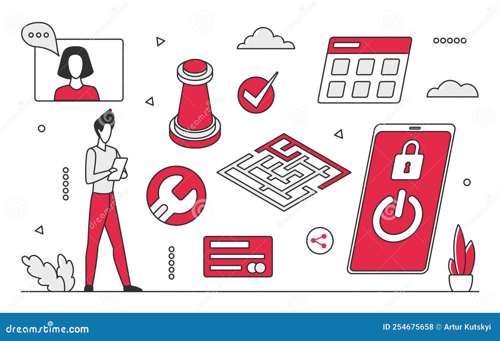 Security support service stock vector. Illustration of information ...