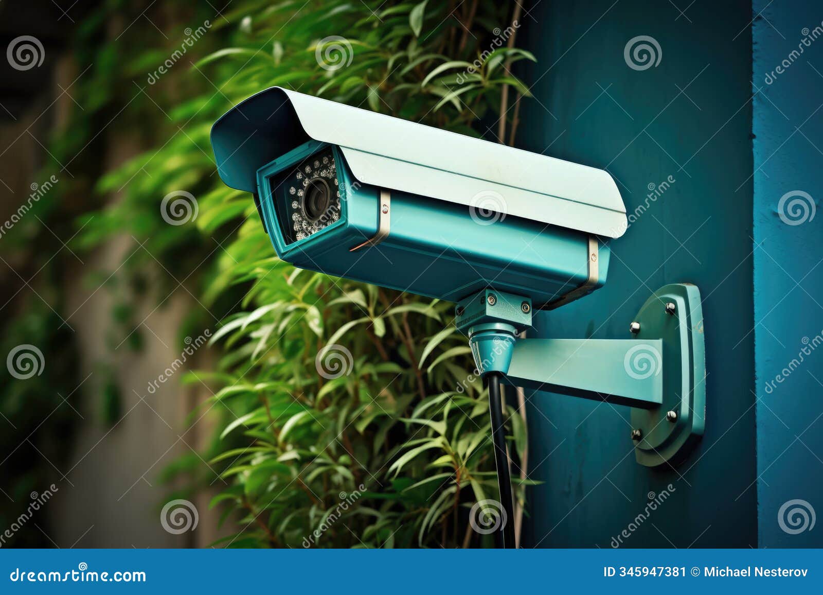 Security Surveillance Camera on the Facade of the Building Stock Image ...