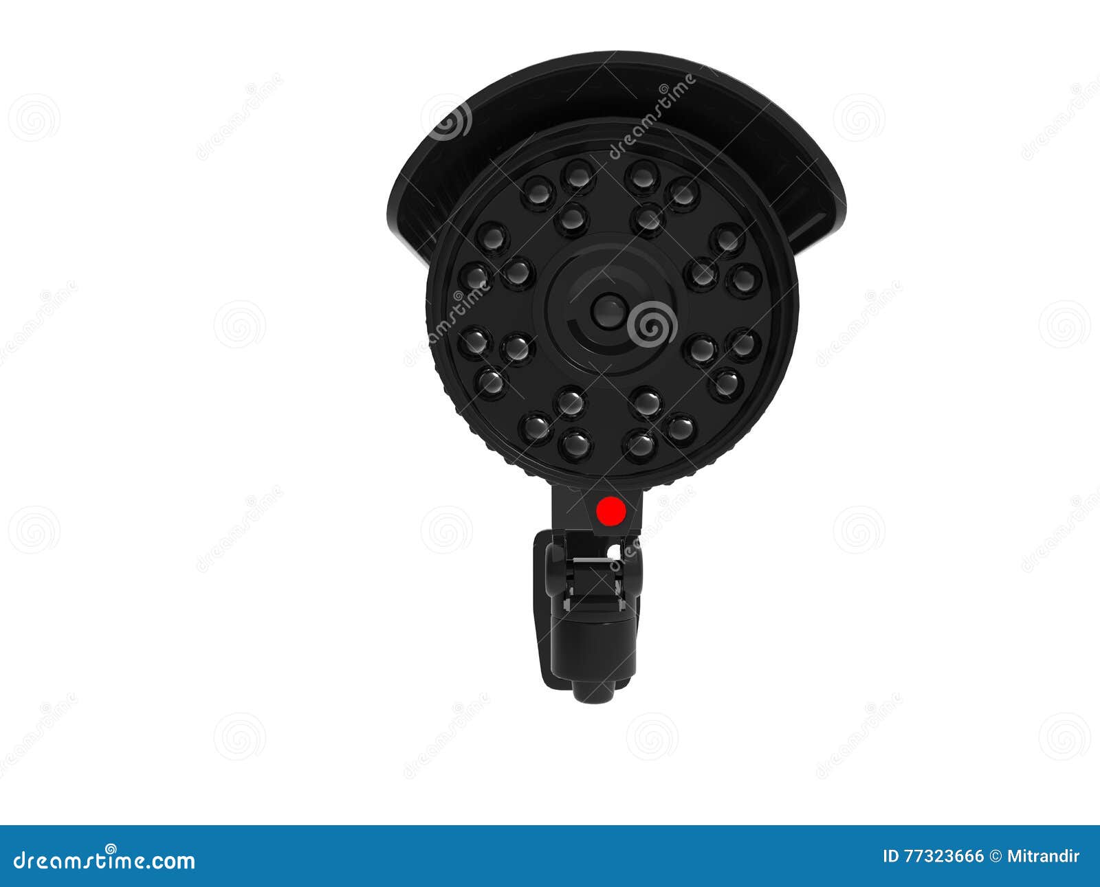 Security Surveillance Camera - Front View Stock Photo - Image of ...