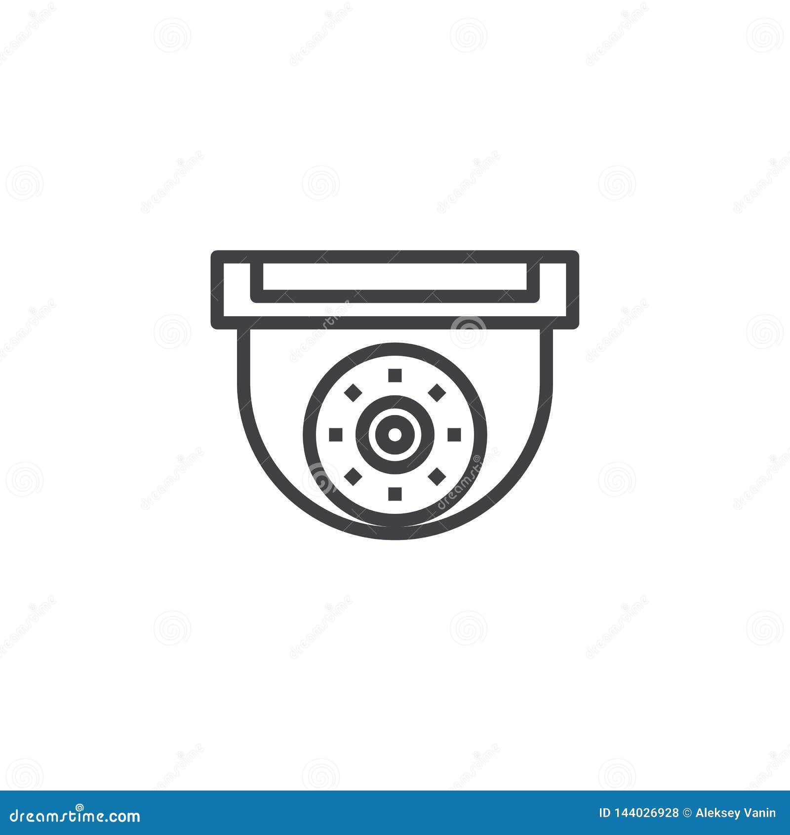 Security Surveillance Camera Line Icon Stock Vector - Illustration of ...