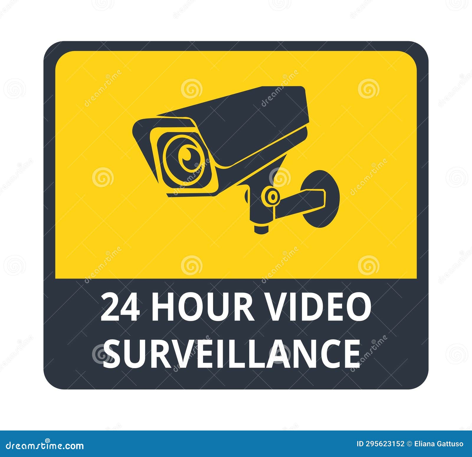 Security Surveillance Camera Sign Stock Vector - Illustration of area ...