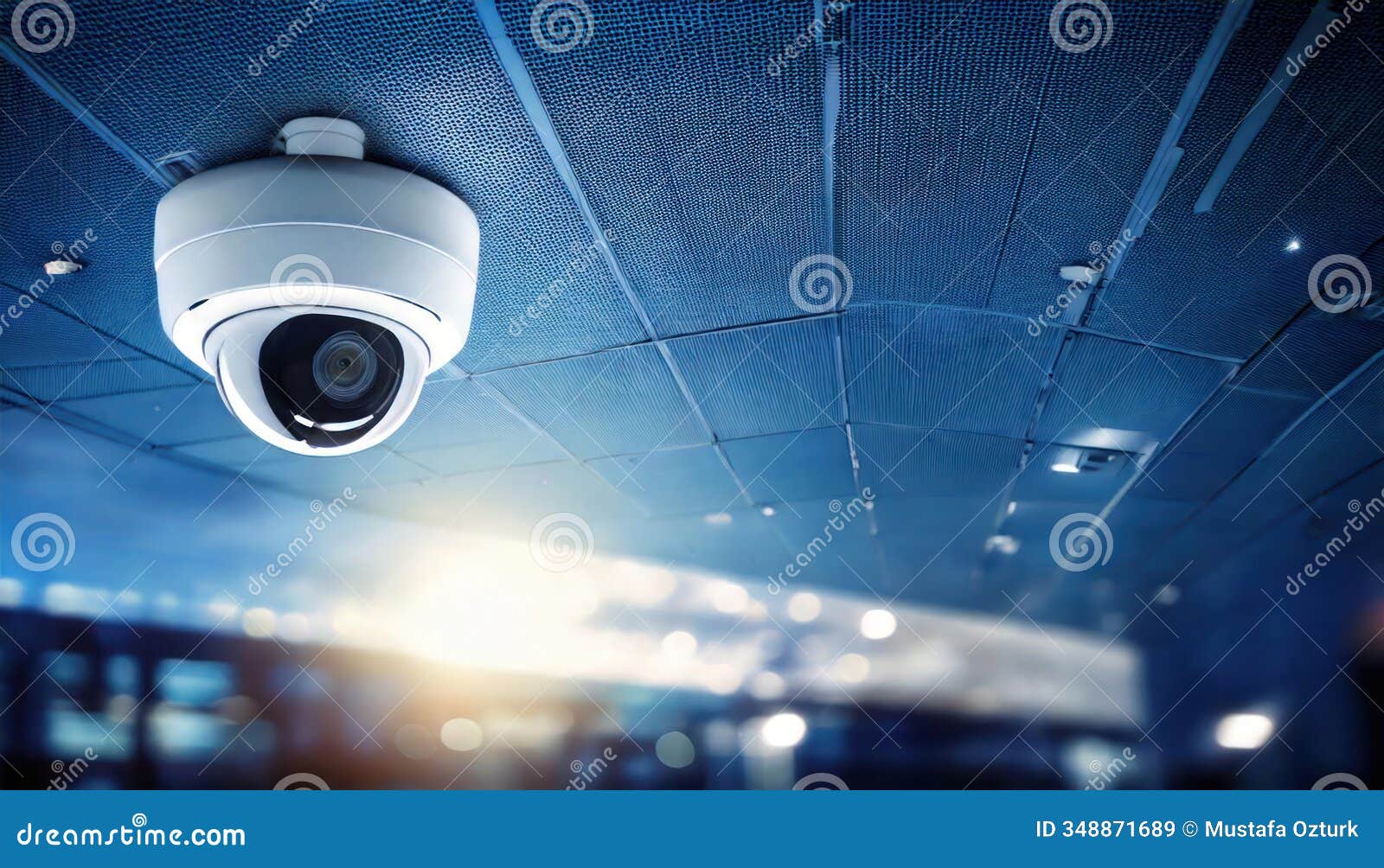 Security Surveillance with Close Up CCTV Camera on Office Building ...
