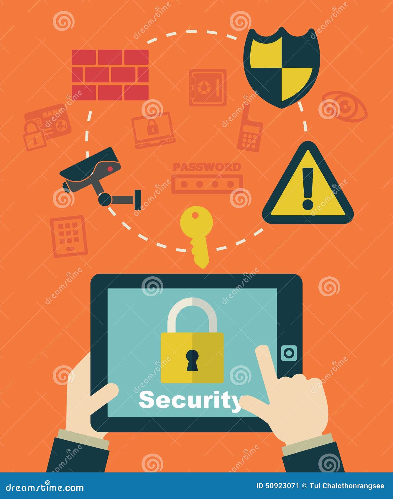 VPN Security System. Secure Wireless Network Connection Vector ...