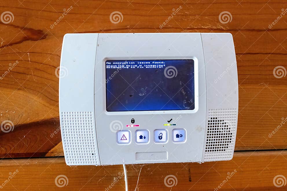 Security System Control Panel that Has Crashed Stock Photo - Image of ...