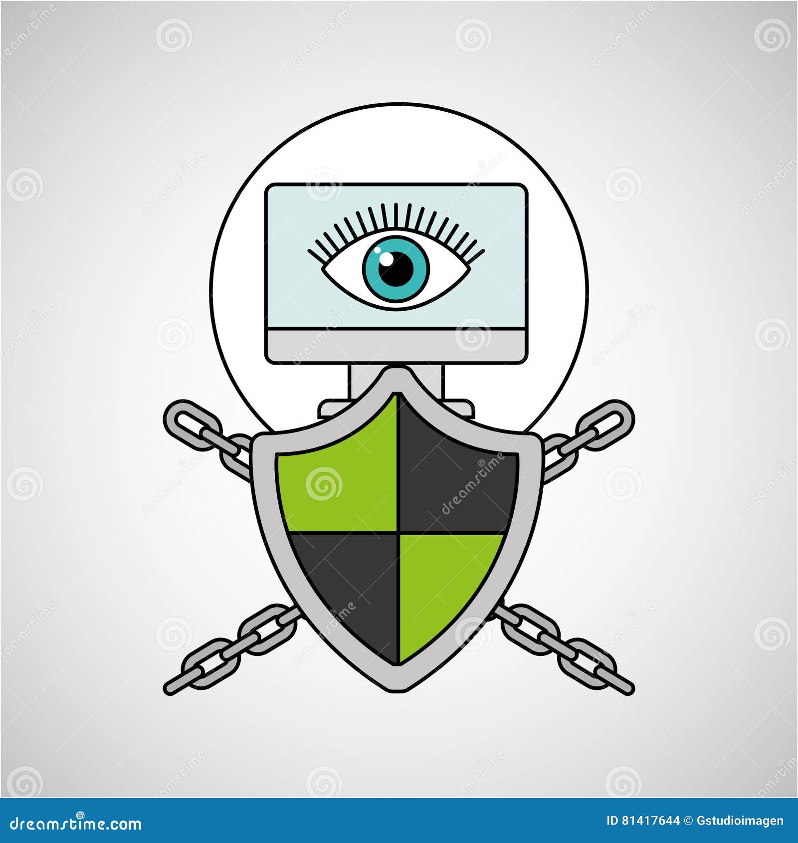 Security System Data Eye Surveillance Stock Vector - Illustration of ...