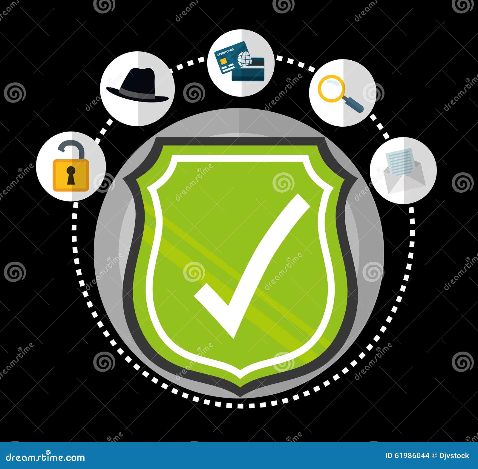 Security System design stock vector. Illustration of icon - 61986044