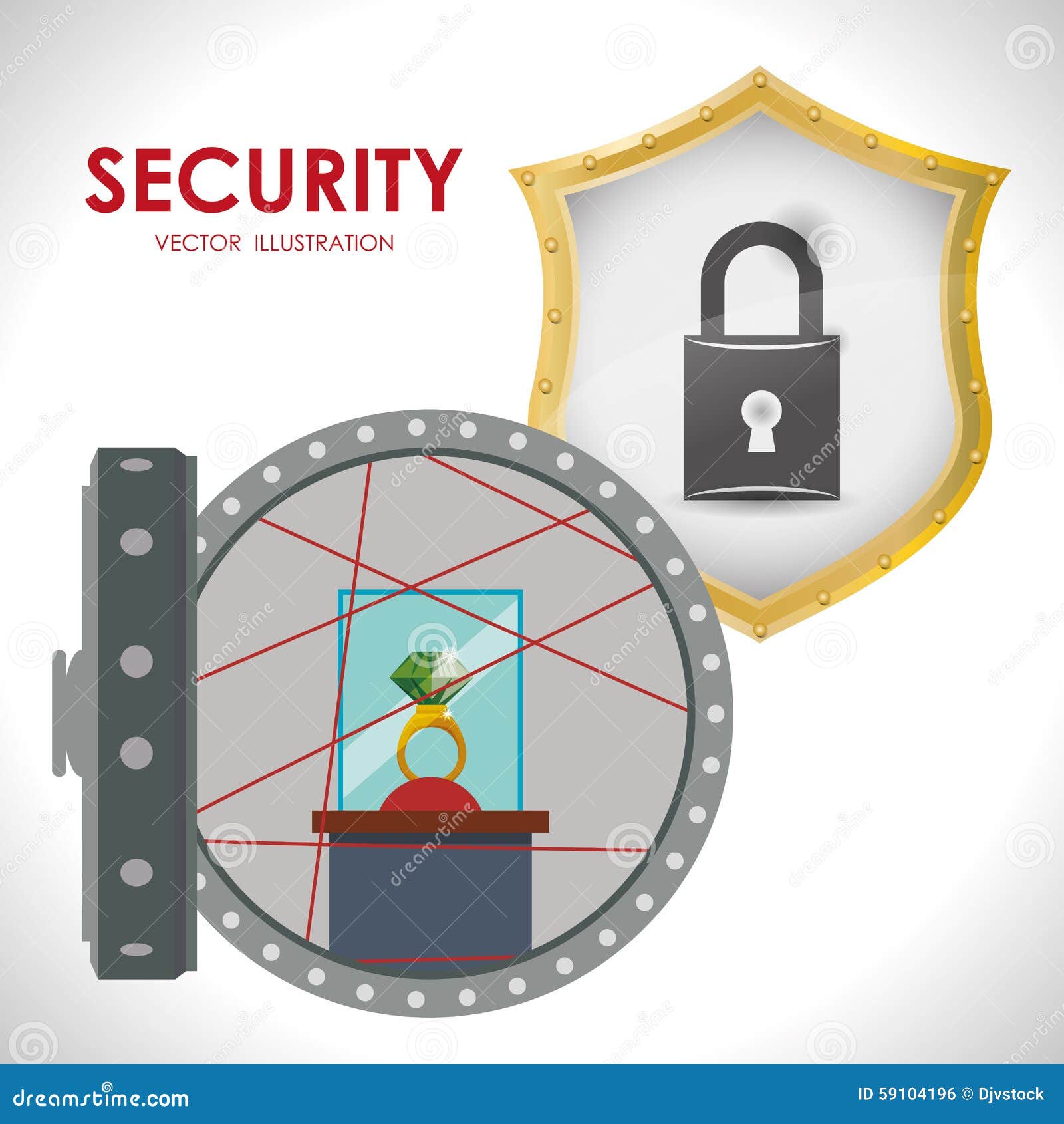 Security System design stock vector. Illustration of guaranteed - 59104196