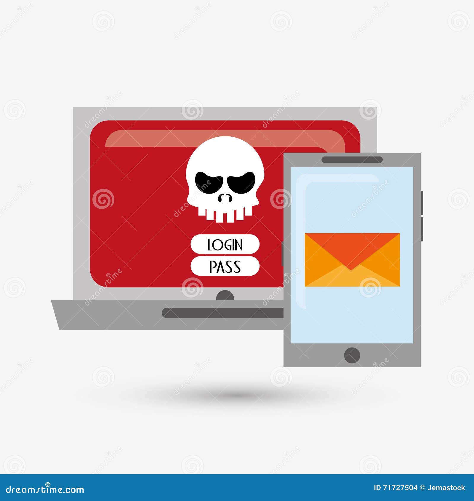 Security System Design. Protection Icon. Isolated Illustration Stock ...