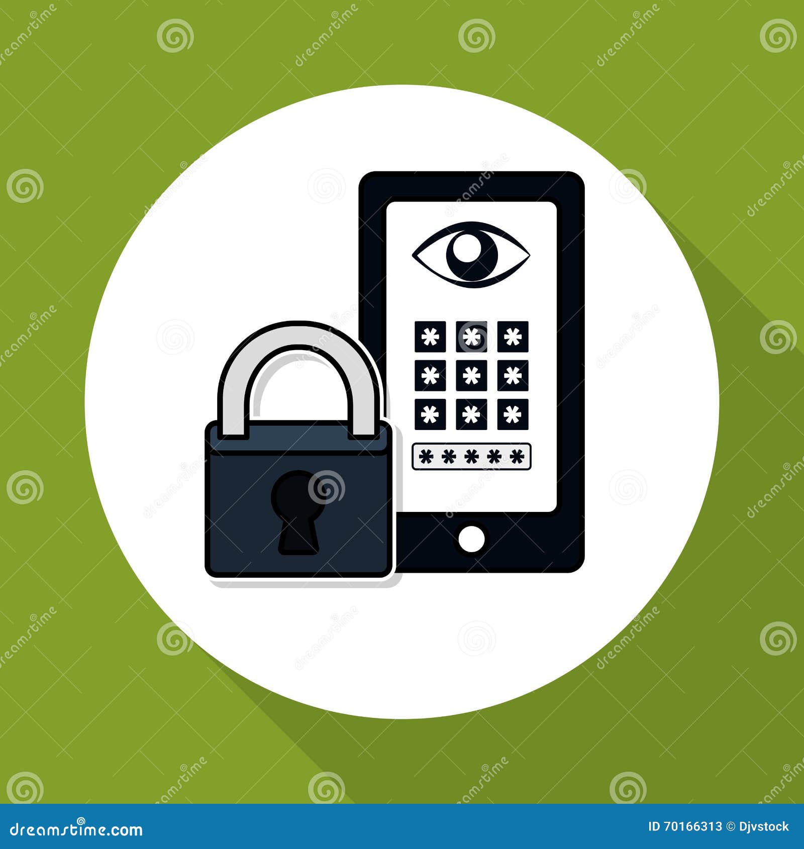 Security System Icon Over White Background, Vector Illustration Stock ...