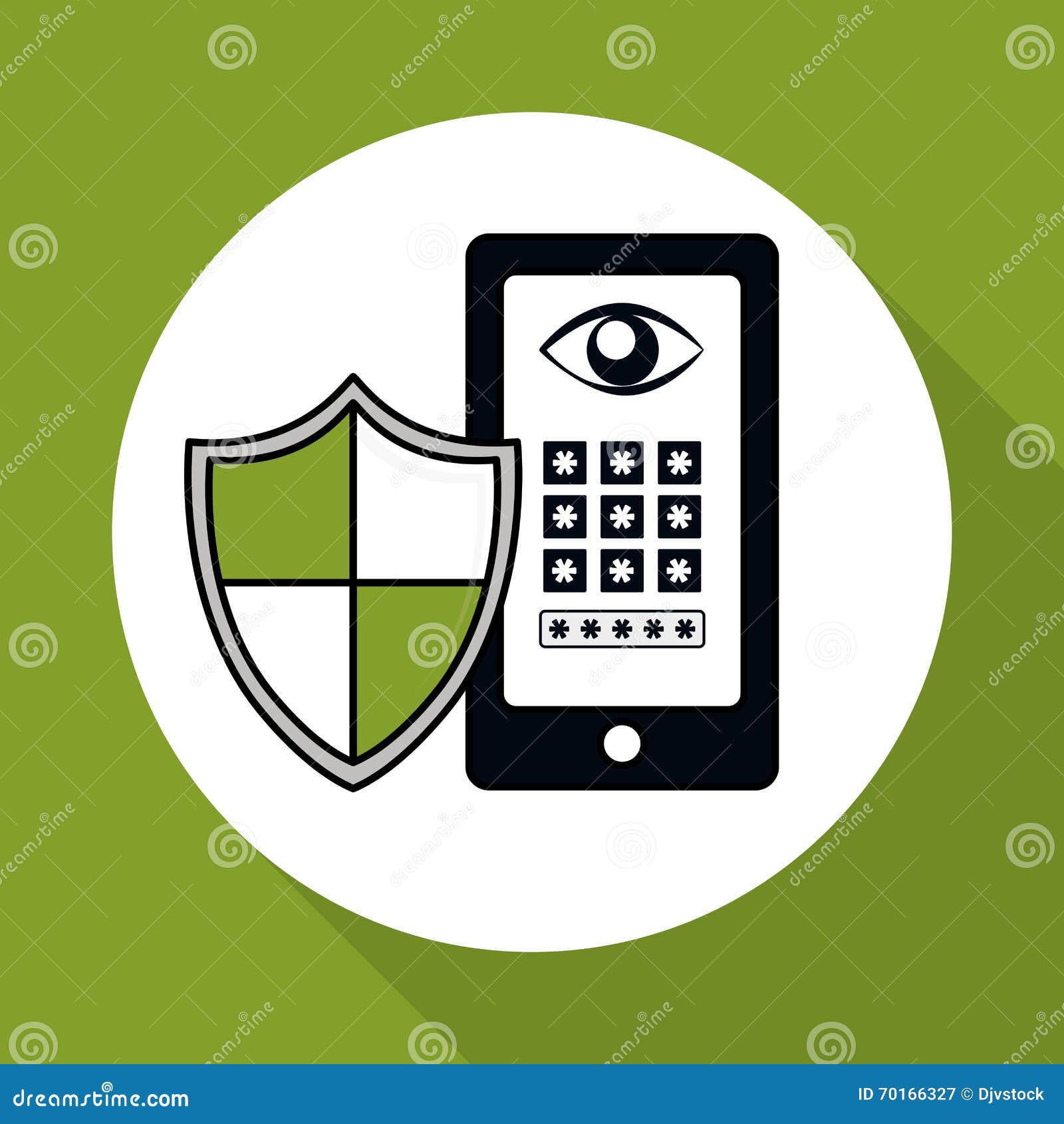 Security System Icon Over White Background, Vector Illustration Stock ...