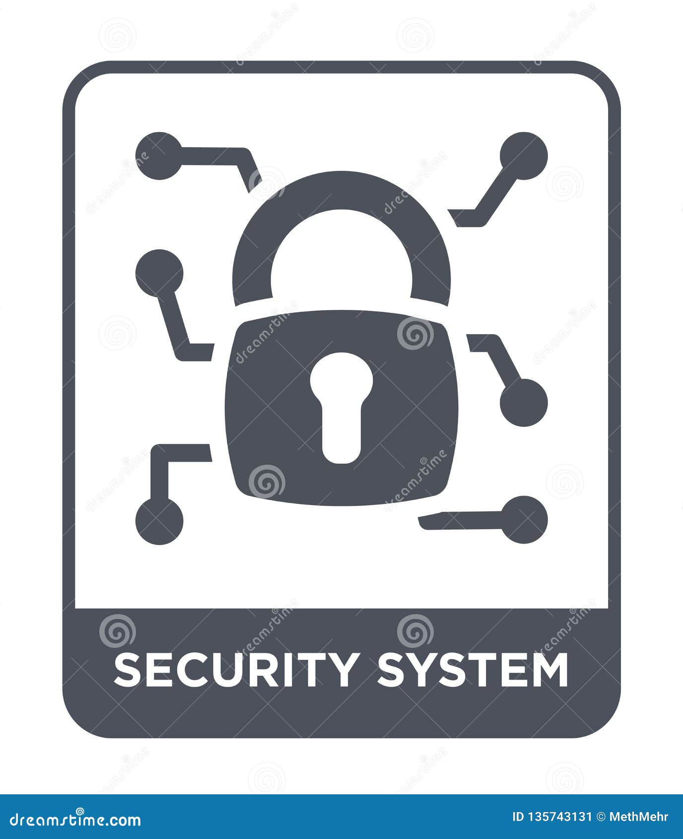 Security System Icon in Trendy Design Style. Security System Icon ...