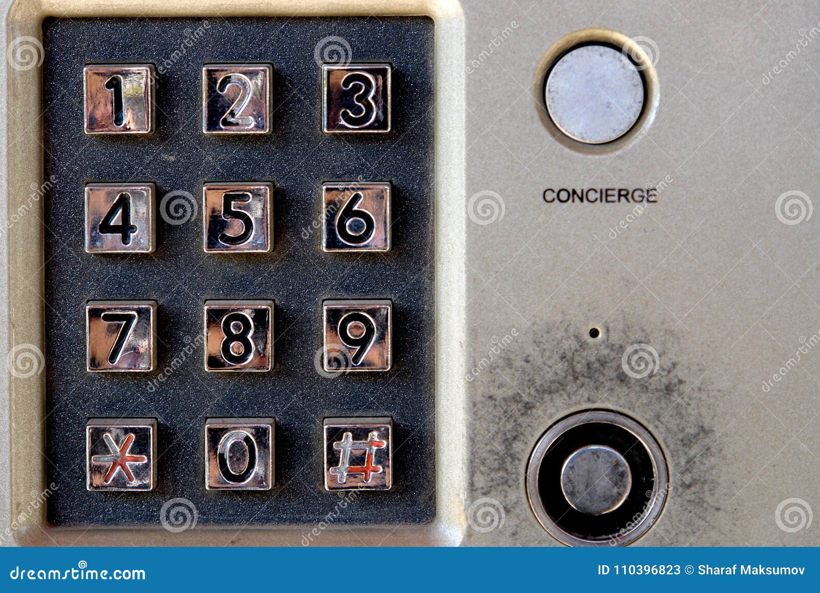 Security System - Intercom on Building with Keypad and Lock. Stock ...