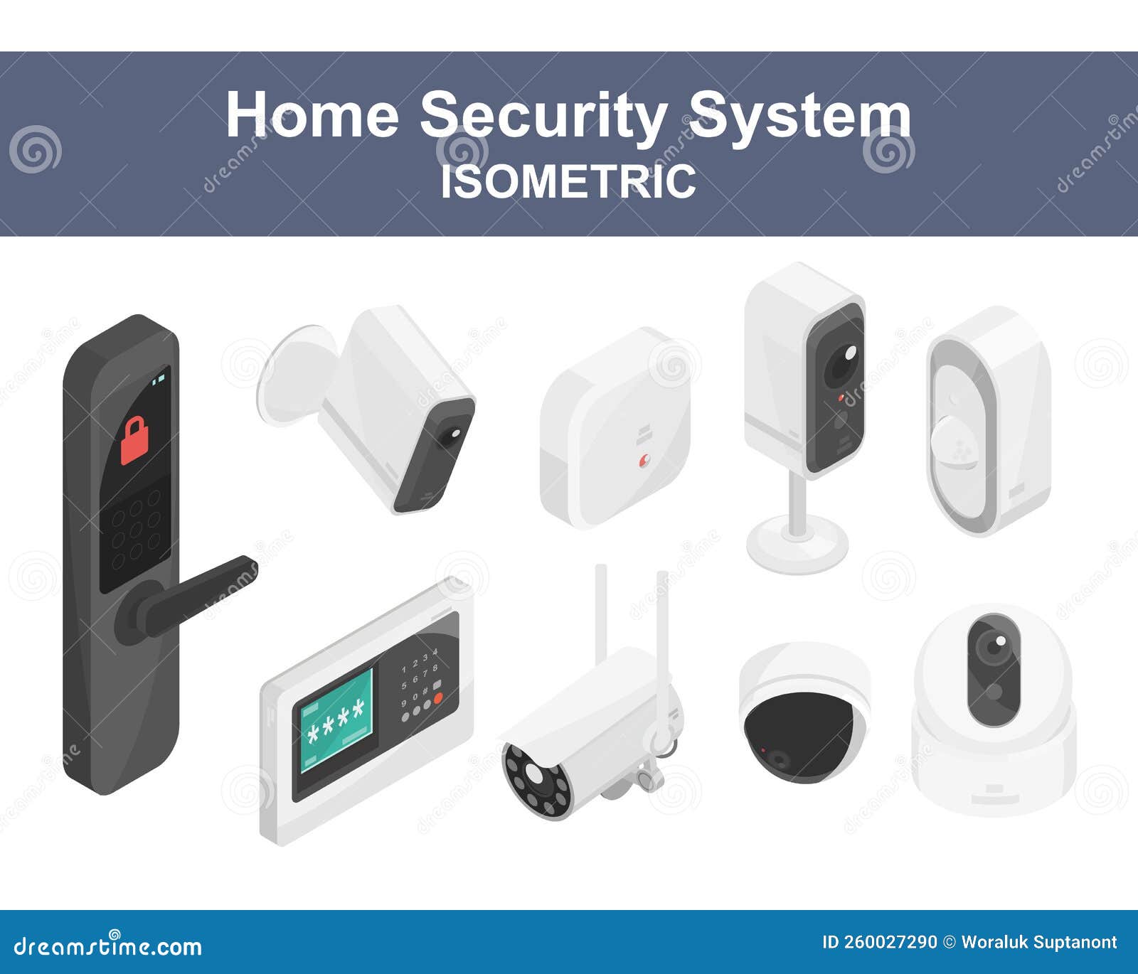 Security System for Smart Home Equipment Component Cctv Camera Wireless ...