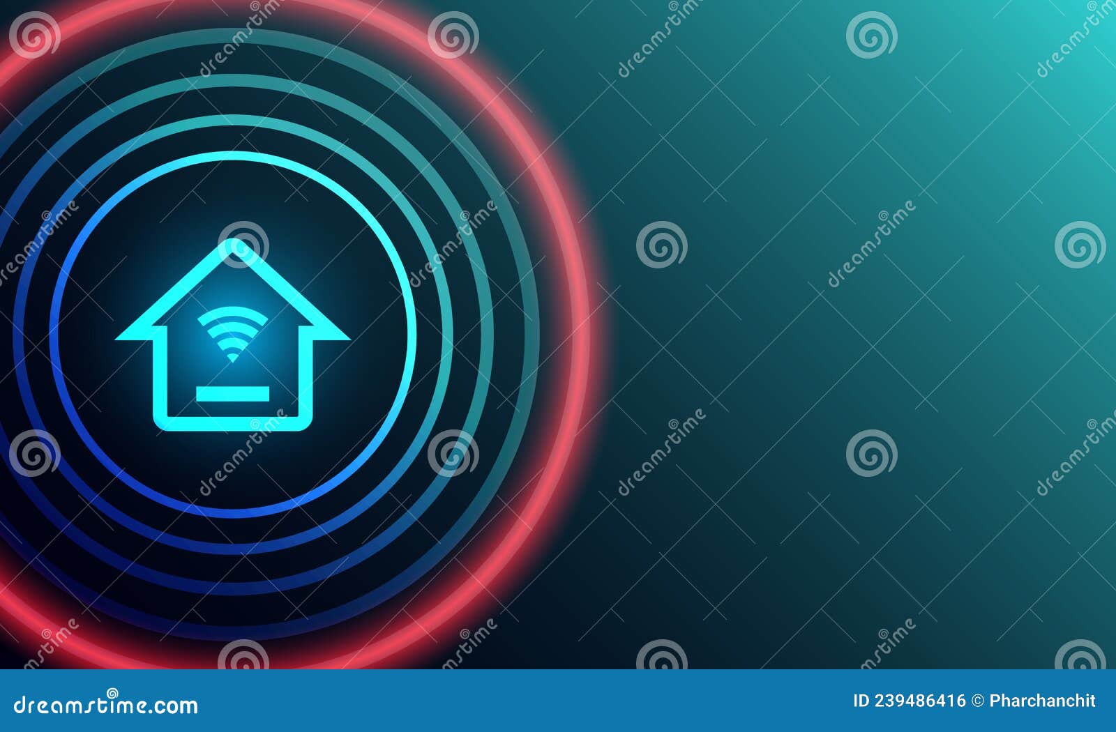 Security System of Smart Home. Home Protection Wireless System Stock ...