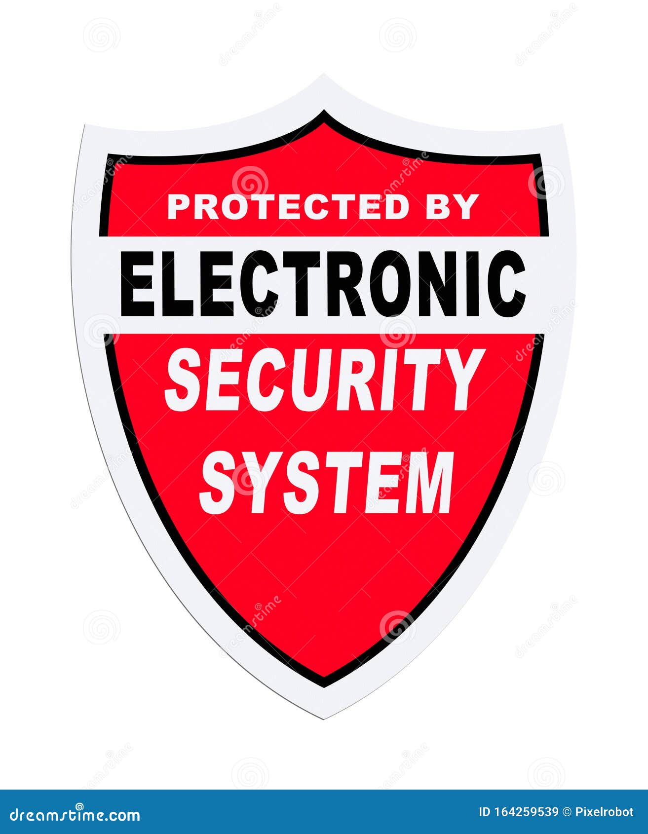 Security System Sticker stock image. Image of sheild - 164259539
