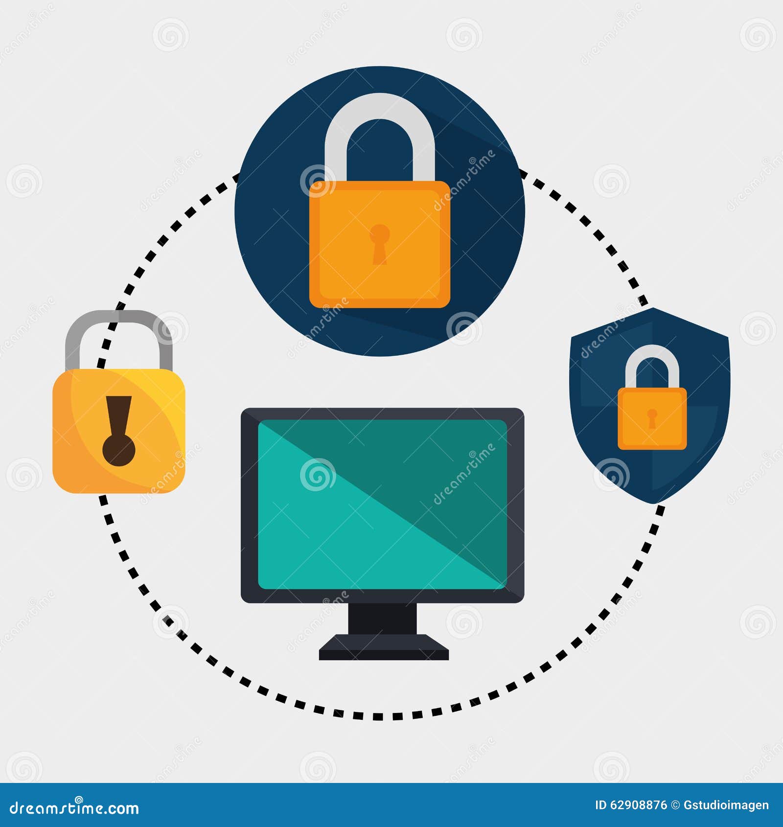 Security System and Technologies Graphic Design Stock Vector ...