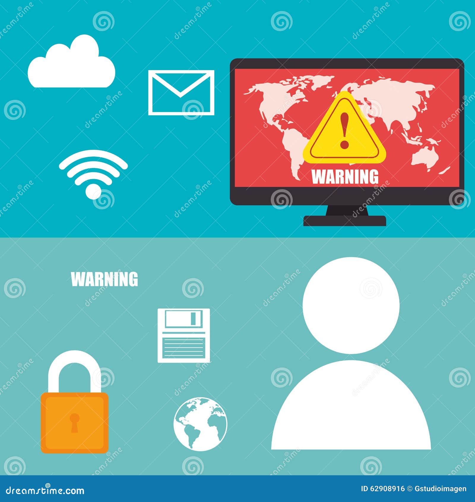 Security System and Technologies Graphic Design Stock Vector ...