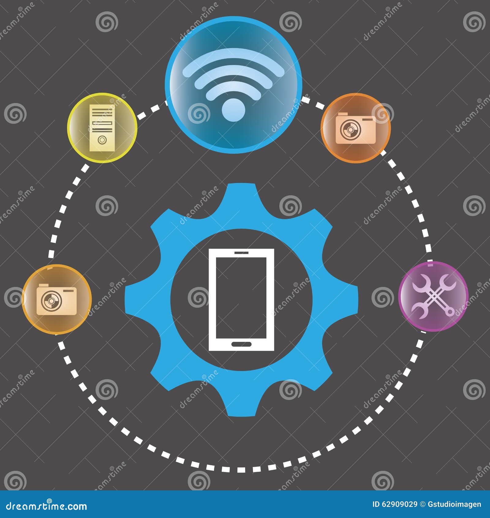 Security System and Technologies Graphic Design Stock Vector ...