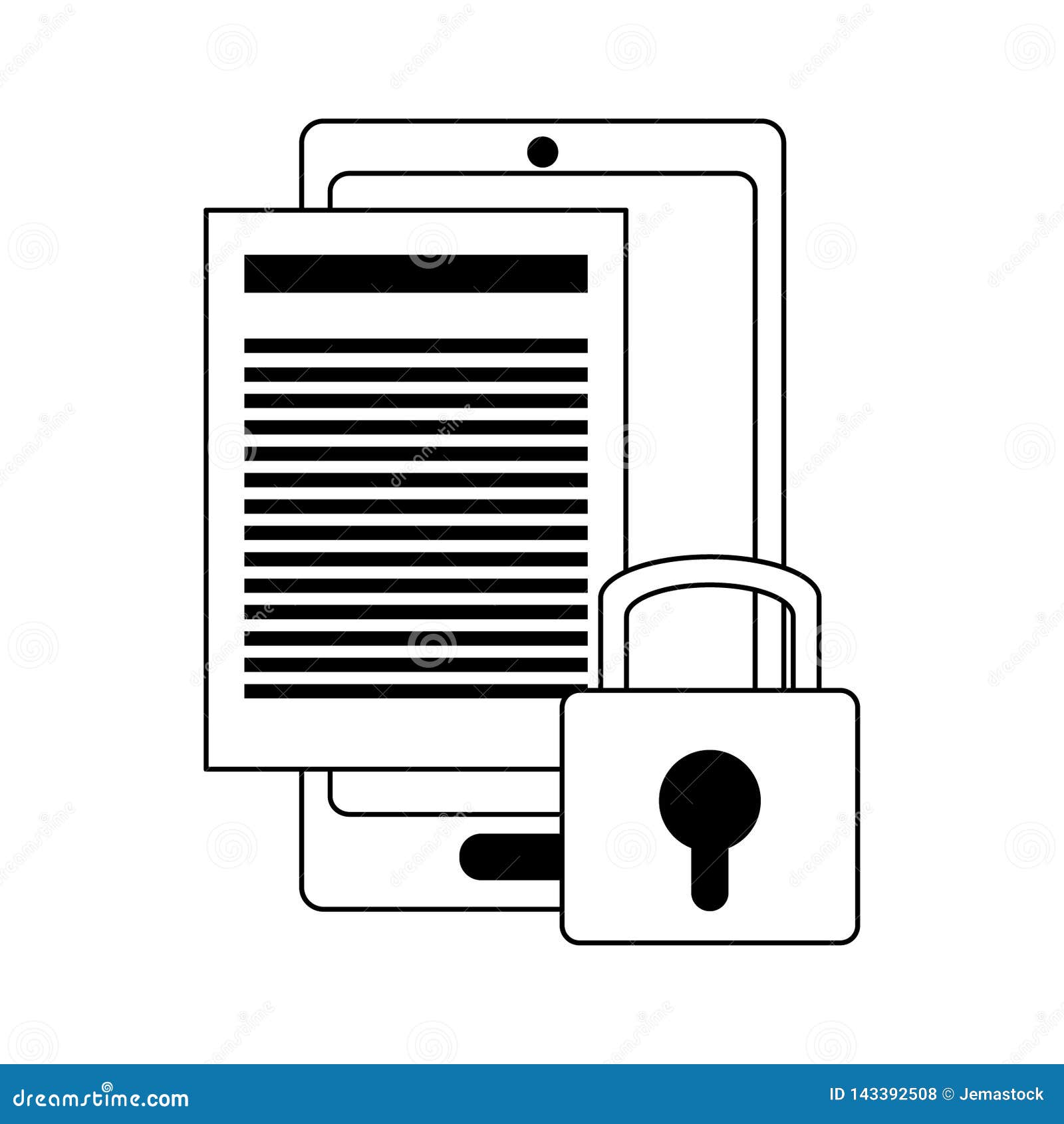 Security System Technology in Black and White Stock Vector ...