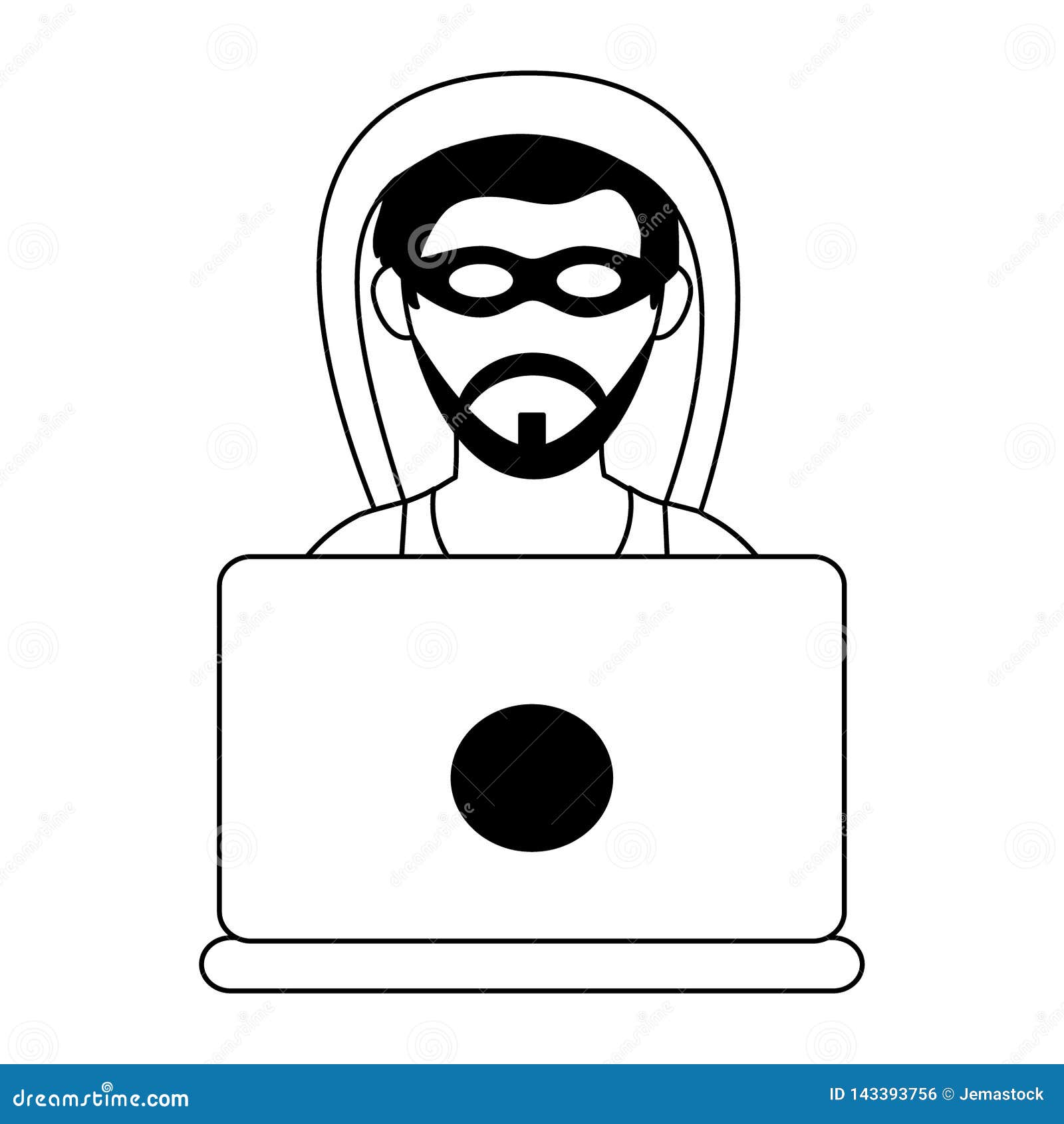 Security System Technology in Black and White Stock Vector ...