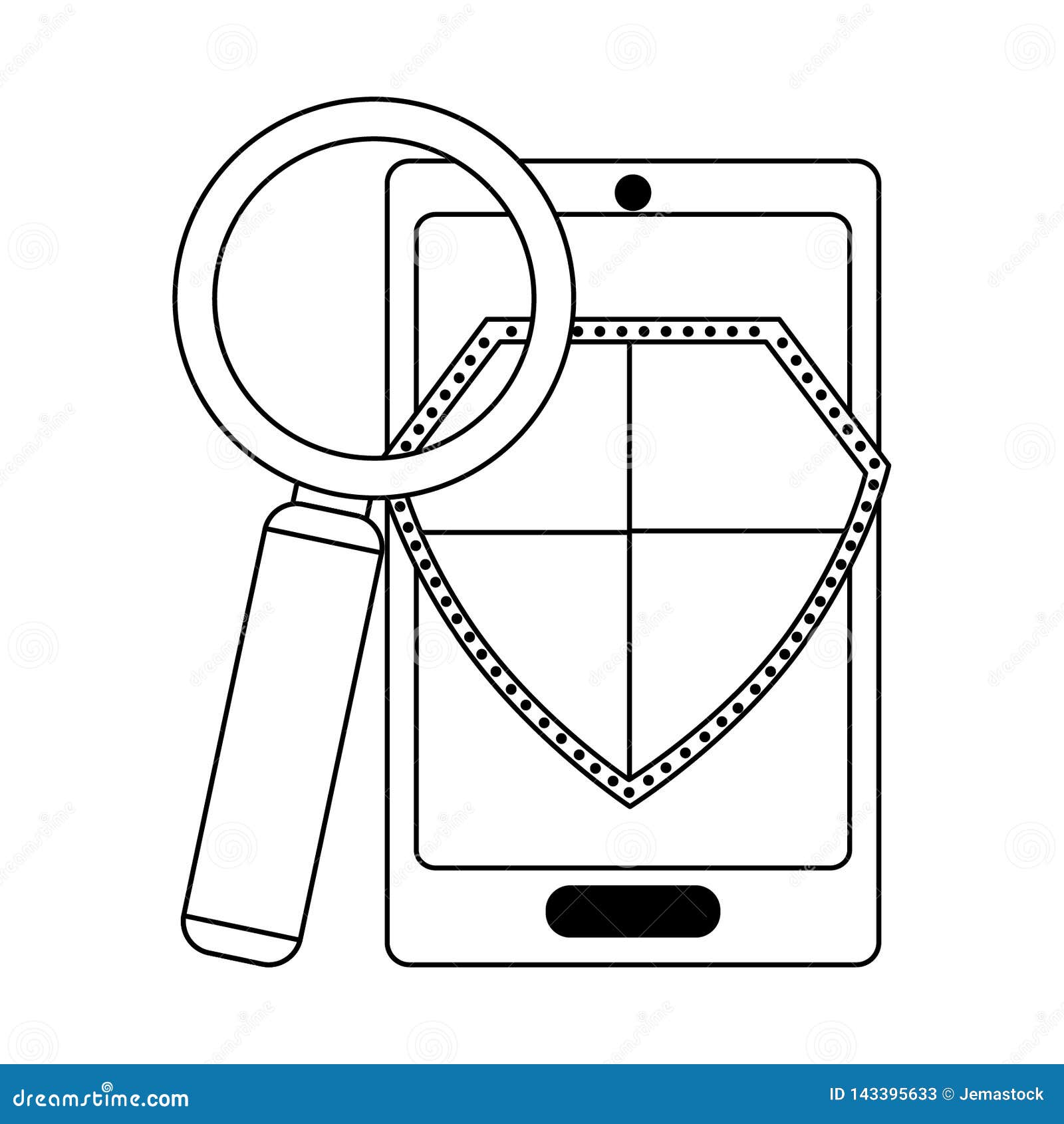 Security System Technology in Black and White Stock Vector ...