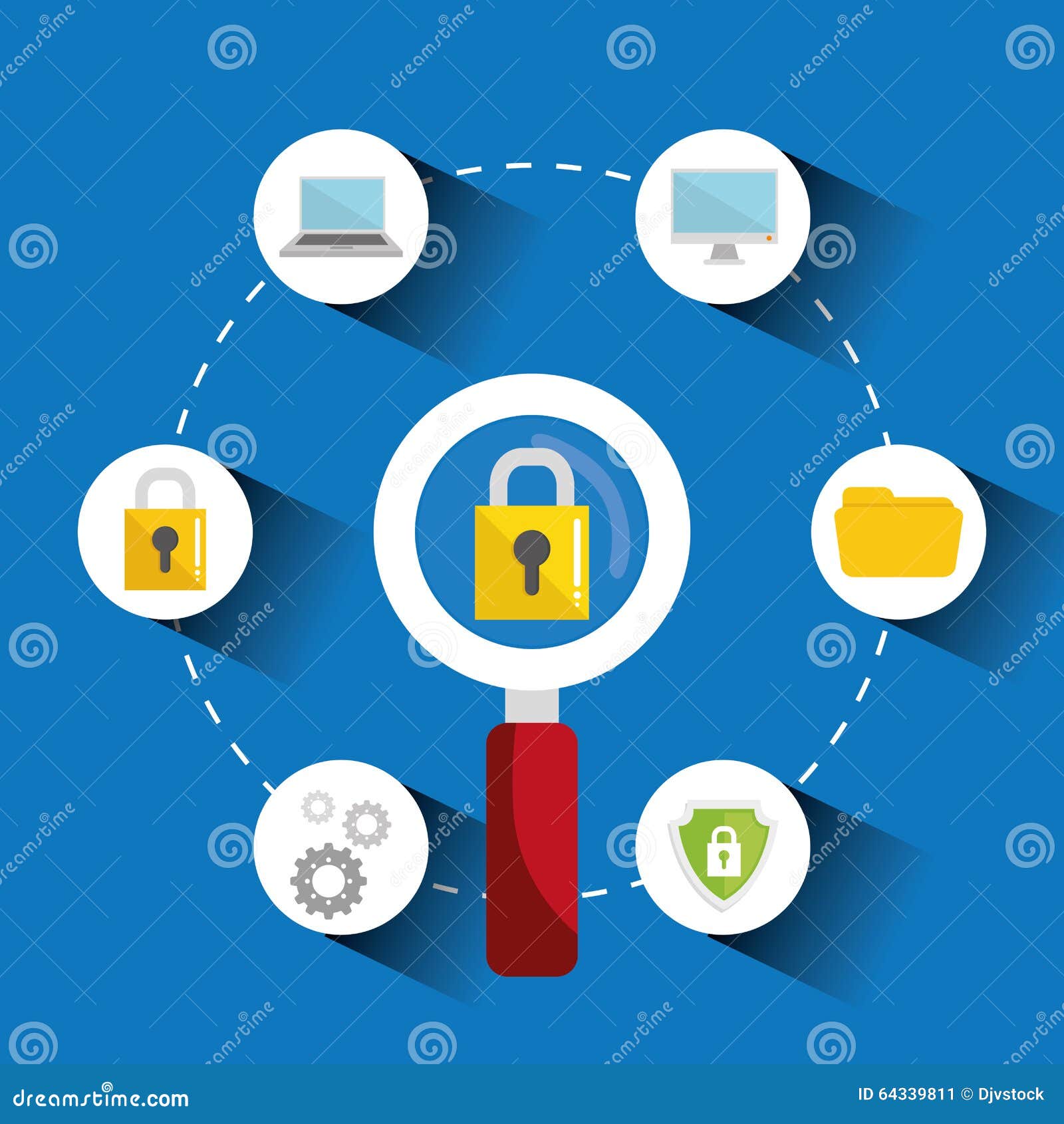 Security System and Technology Stock Vector - Illustration of privacy ...