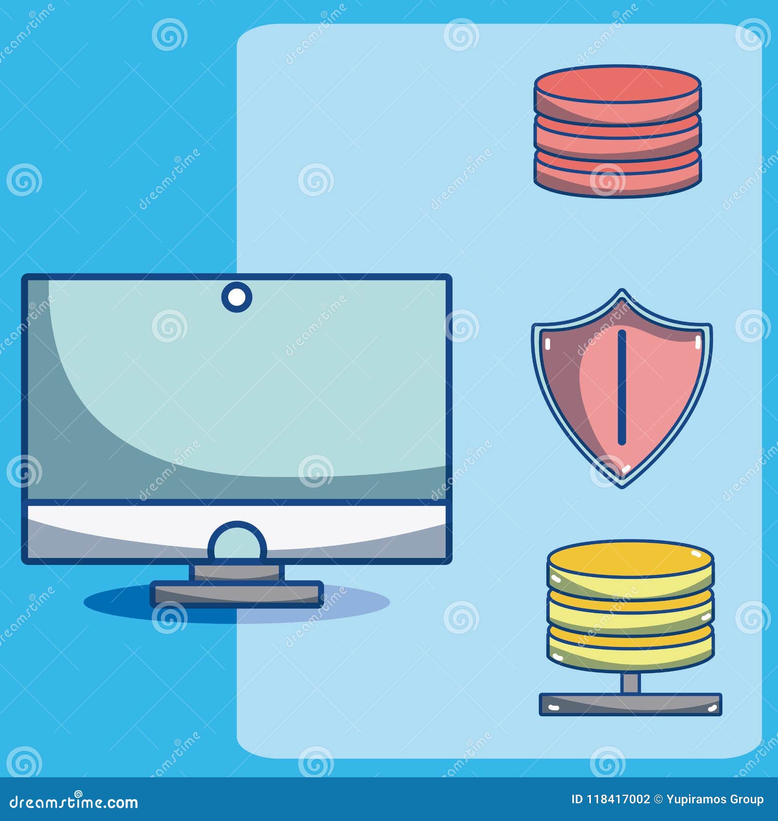 Security system technology stock vector. Illustration of shield - 118417002