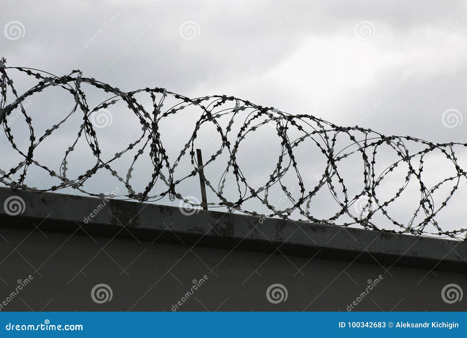 Security System Using Wire Fences Stock Image - Image of barrier ...