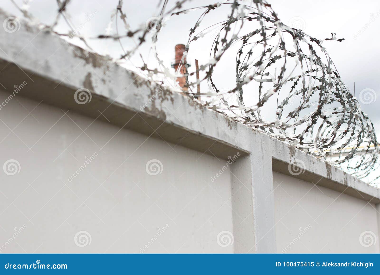 Security System Using Wire Fences Stock Image - Image of horizontal ...