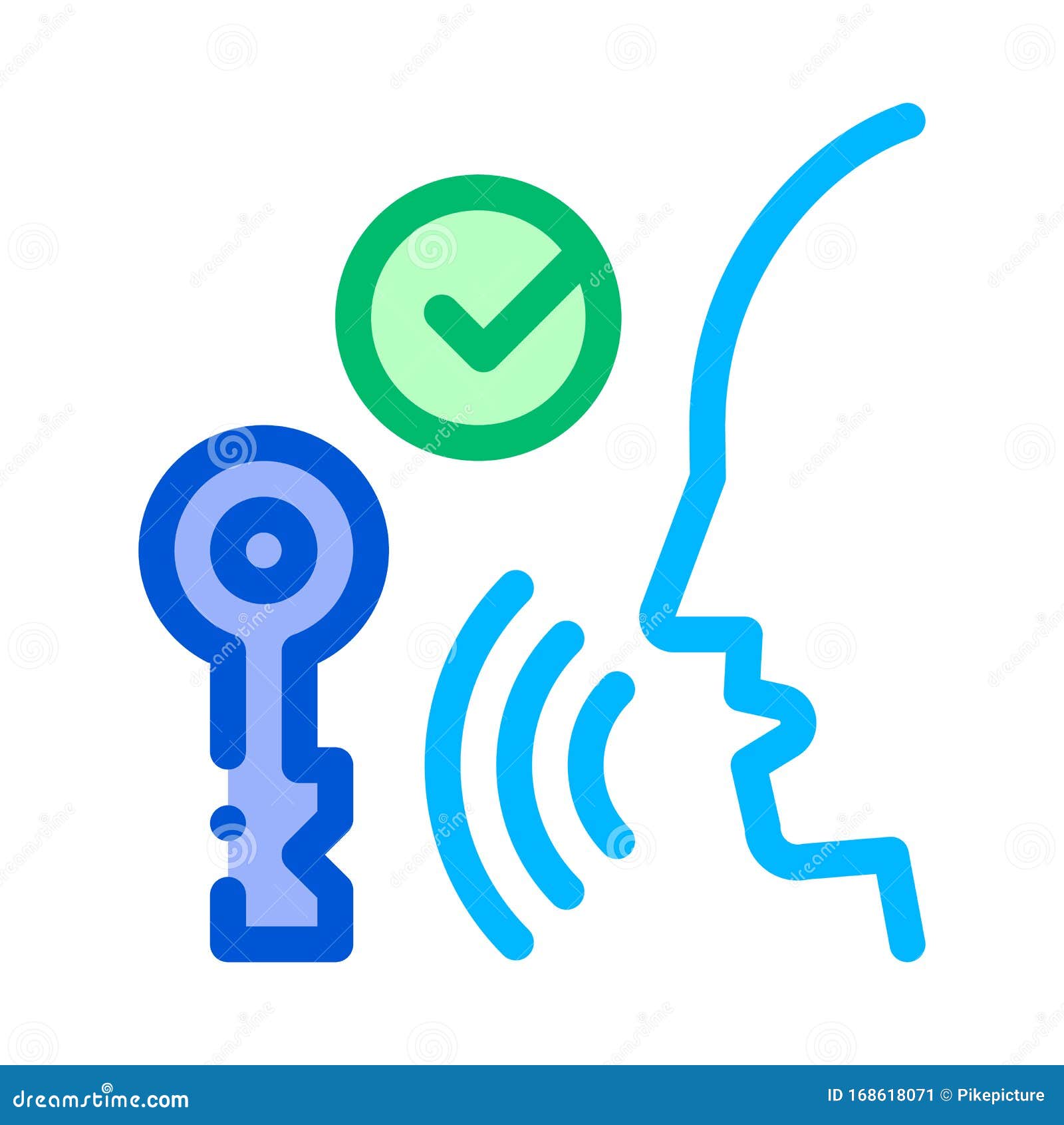Security System Voice Control Icon Vector Illustration Stock Vector ...