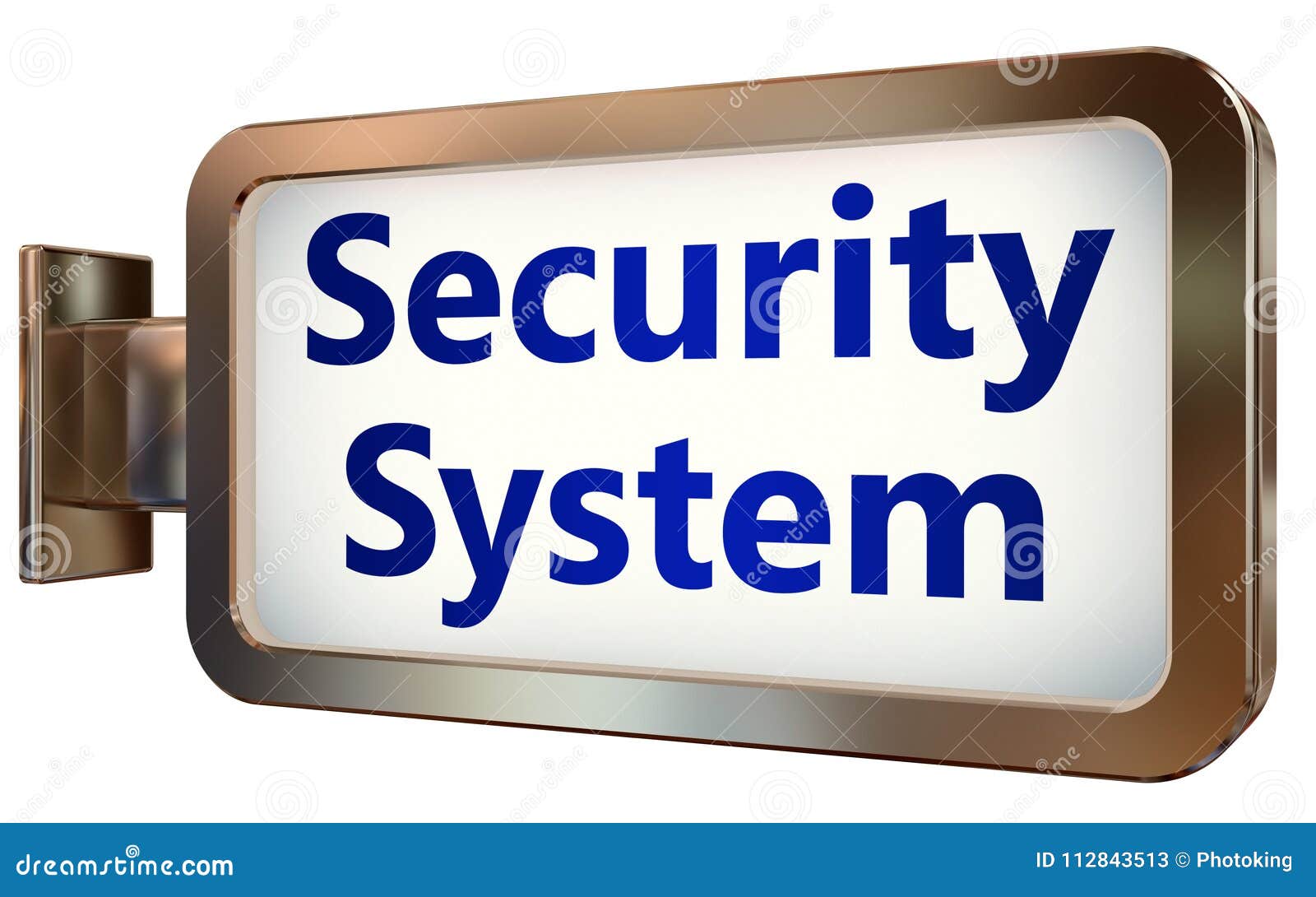 Security System on Billboard Background Stock Illustration ...