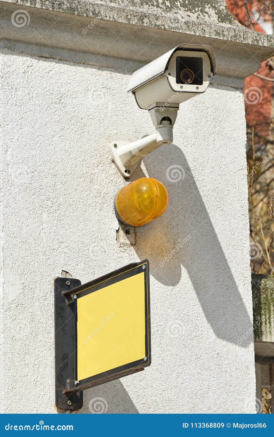Security System on the Wall Stock Image - Image of alarm, security ...