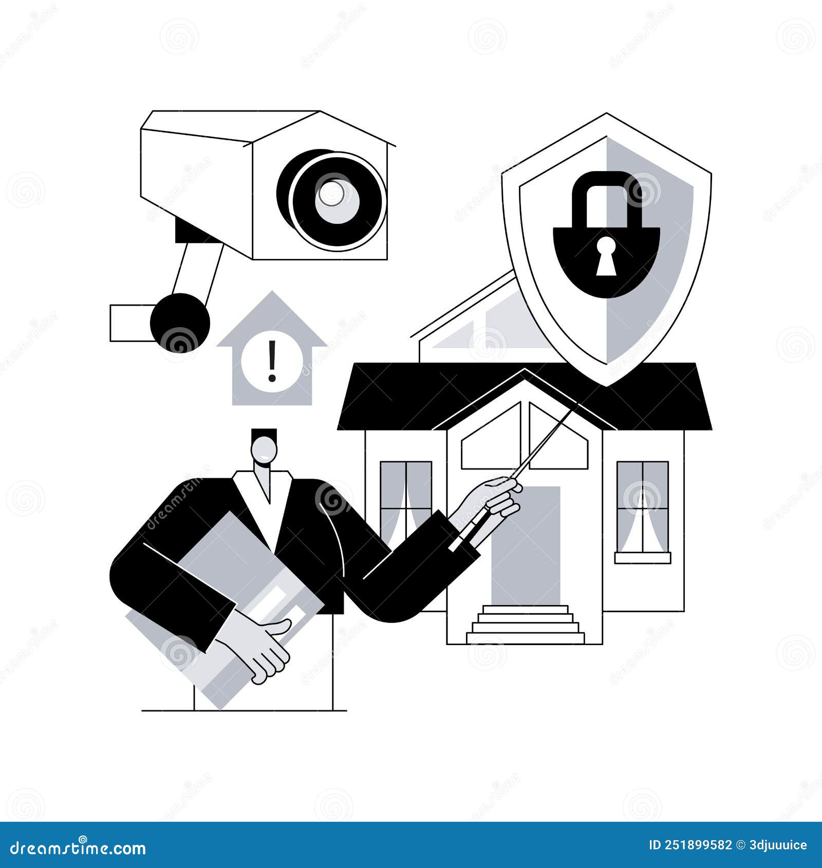 Security Systems Design Abstract Concept Vector Illustration. Stock ...