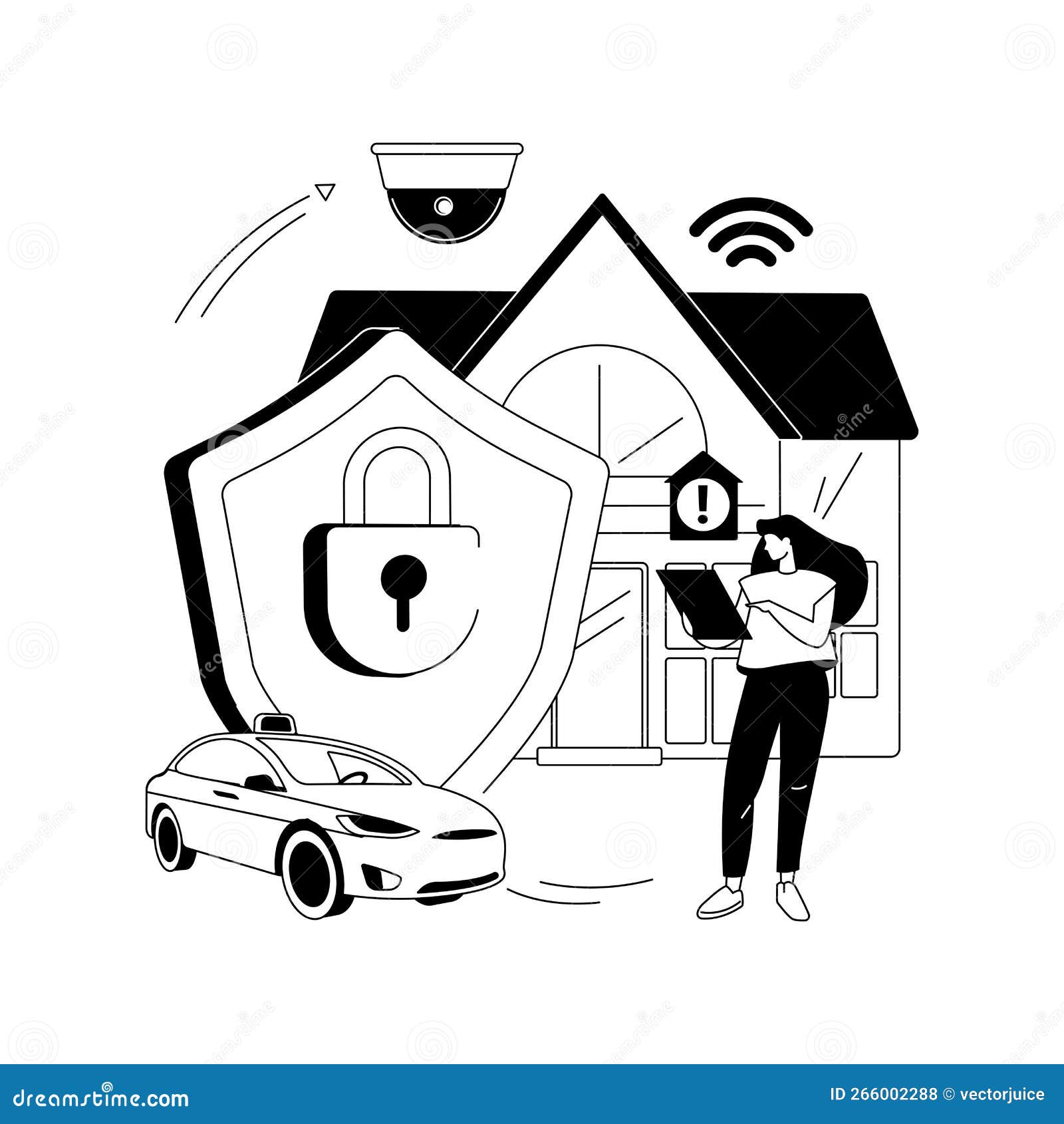 Security Systems Design Abstract Concept Vector Illustration Stock ...