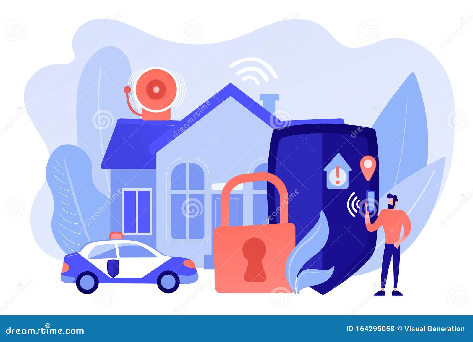 Security Systems Design Concept Vector Illustration Stock Vector ...