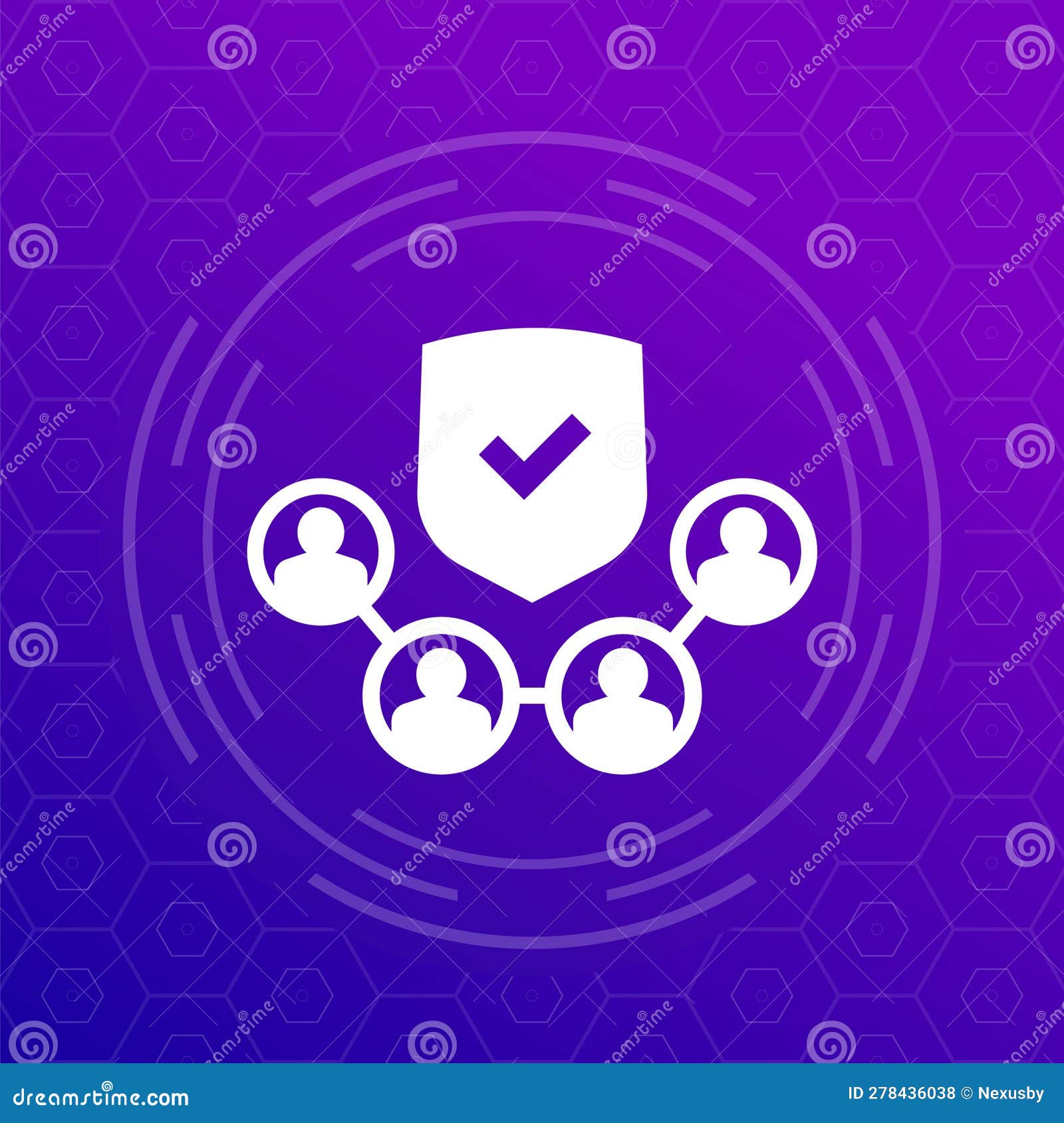 Security Team Icon with People, Vector Stock Vector - Illustration of ...