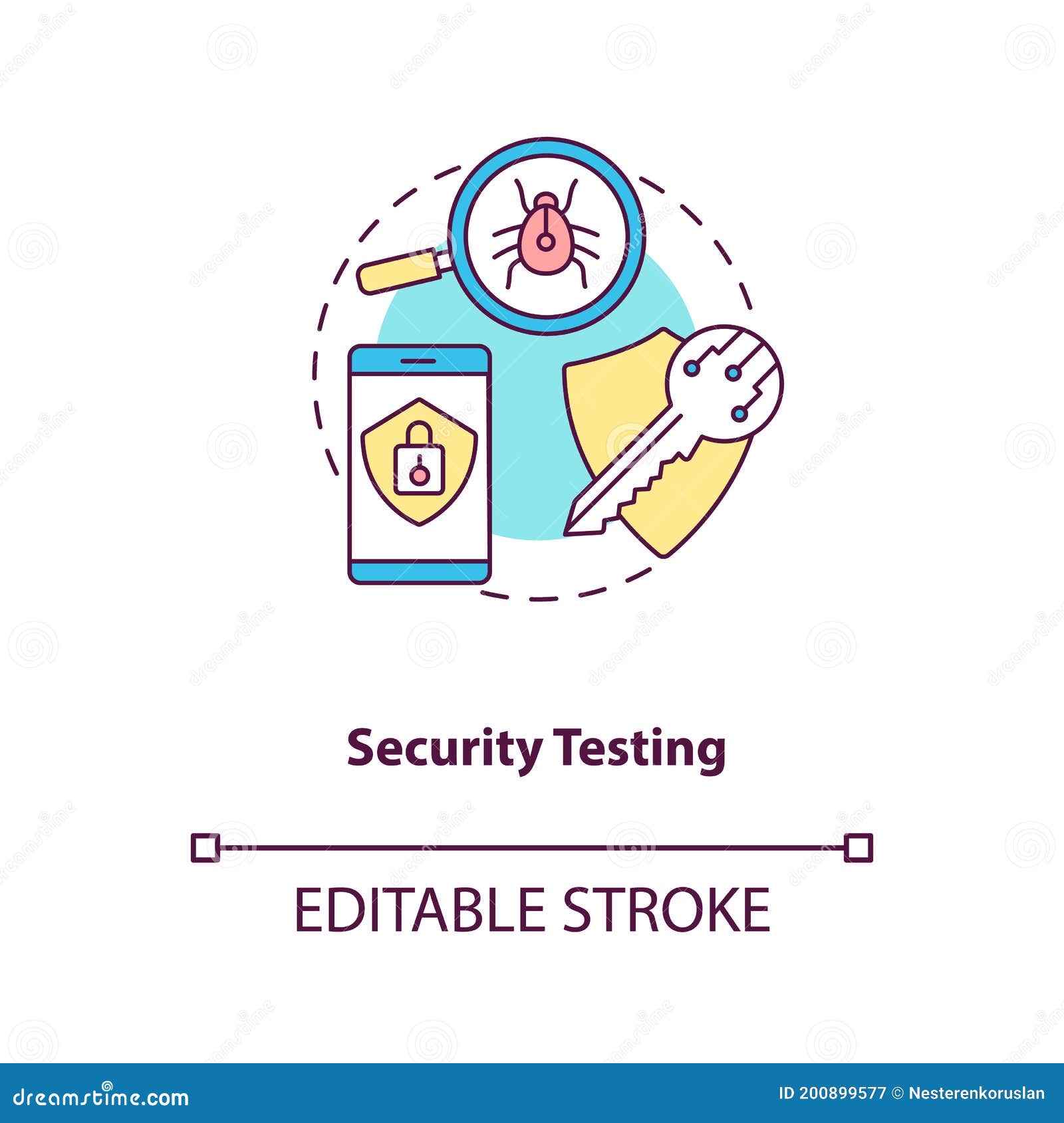 Security Testing Concept Icon Stock Vector - Illustration of internet ... Security Testing Concept Icon Stock Vector - Illustration of internet ...